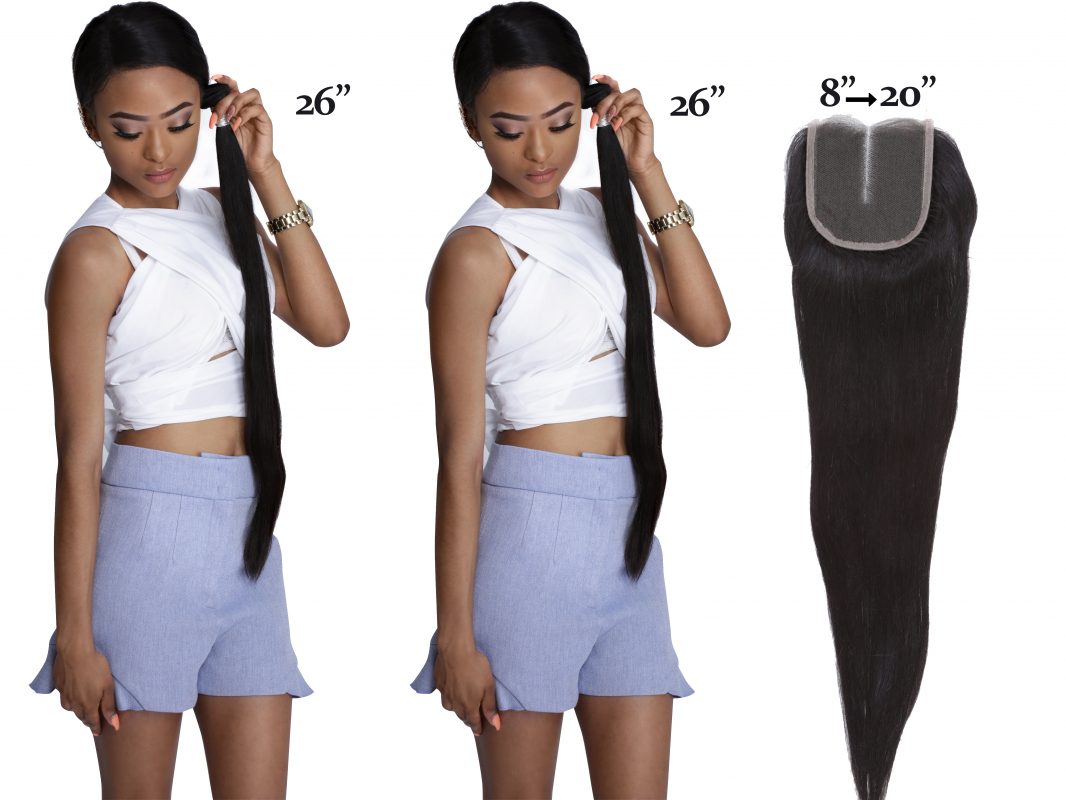 2 paquets de mèches + closure Lisse – GABRIEL PARIS FR